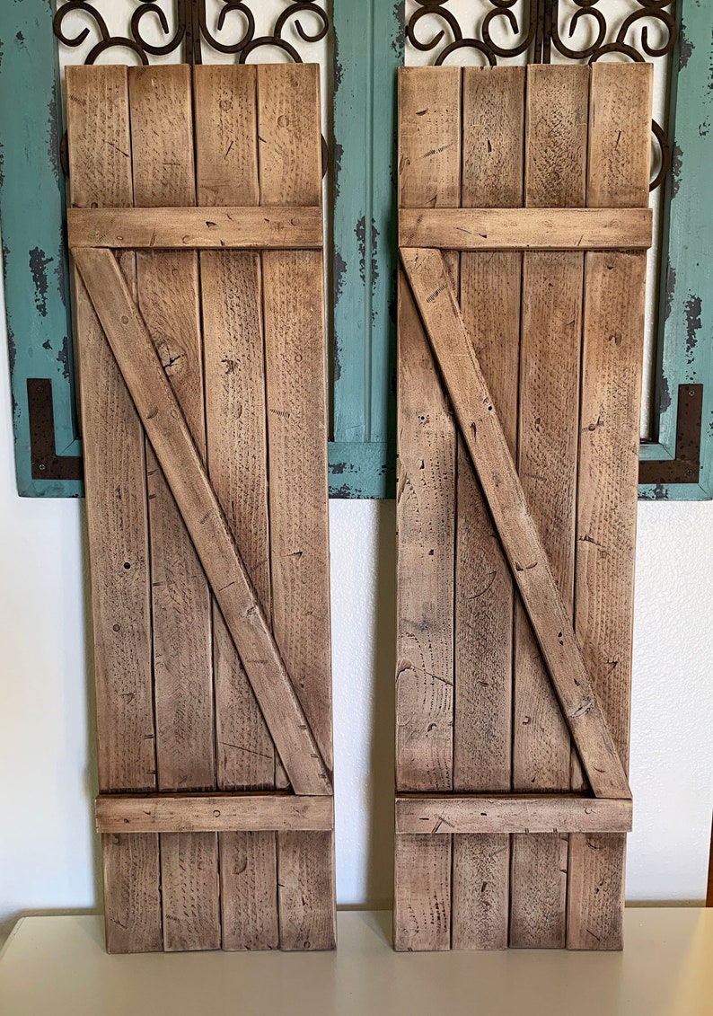 Shutters Wooden Shutters Rustic Shutters Farmhouse - Etsy
