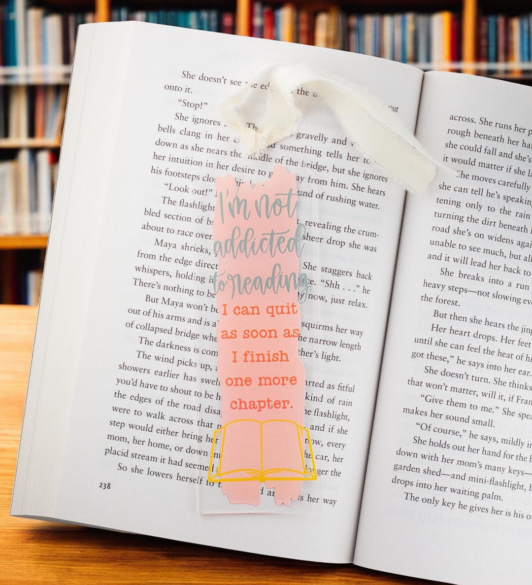 Funny Acrylic Bookmark: "i'm Not Addicted to Reading" With Tassel - Etsy