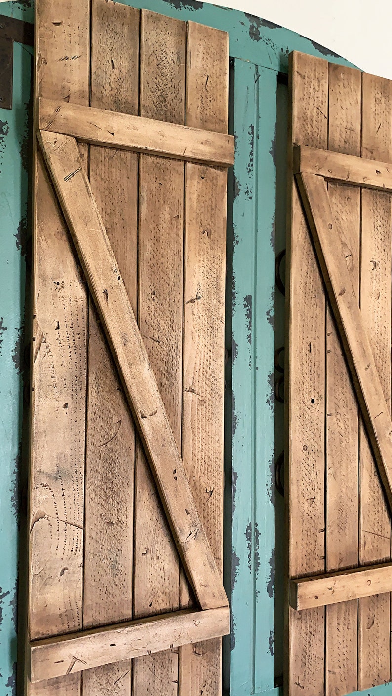 Shutters Wooden Shutters Rustic Shutters Farmhouse - Etsy