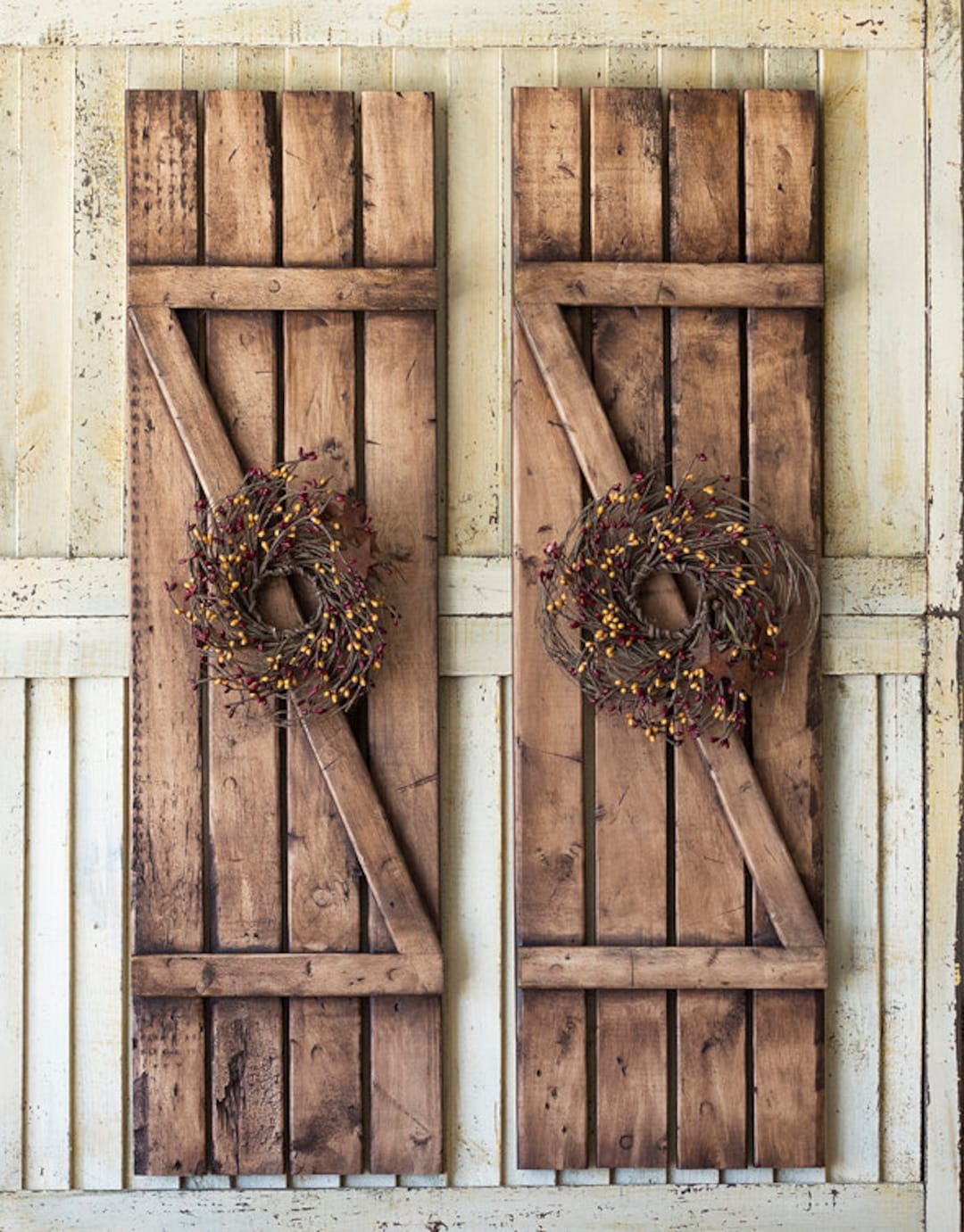 Rustic Shutters - Farmhouse Shutters - Country Shutters - Primitive ...