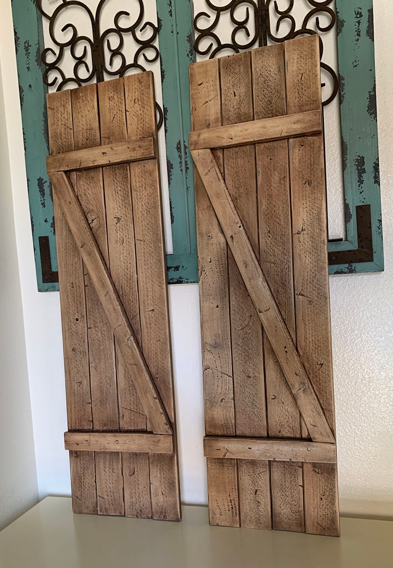 Shutters Wooden Shutters Rustic Shutters Farmhouse - Etsy