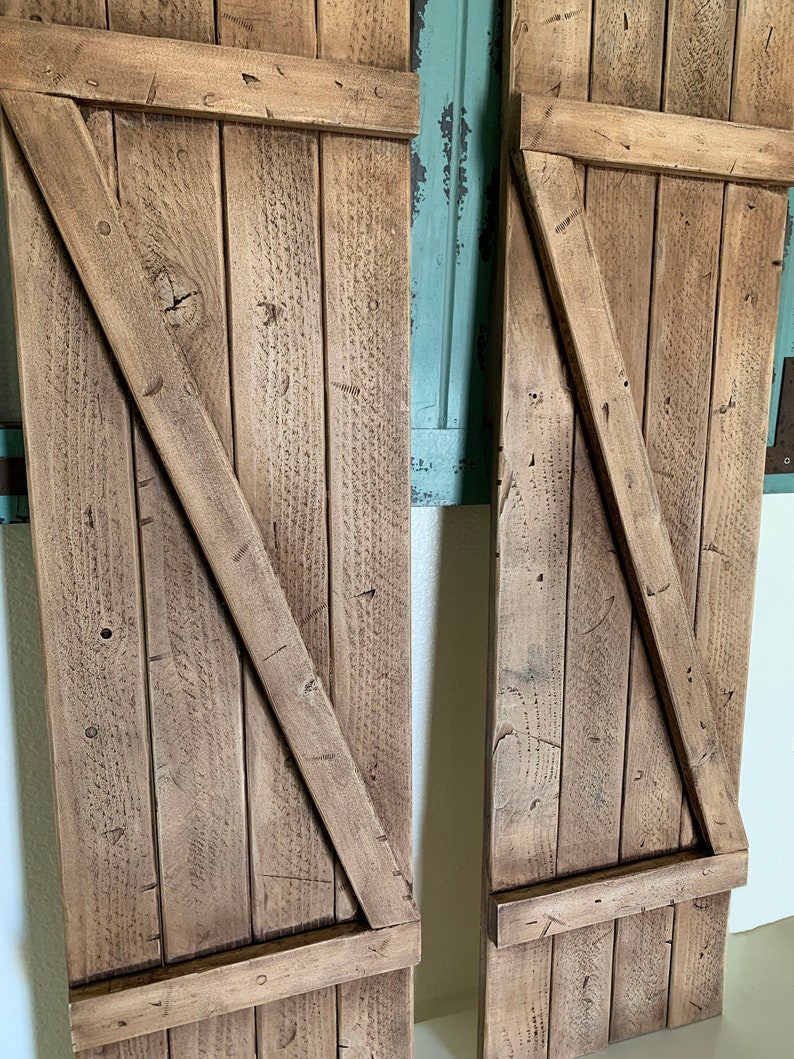 Shutters Wooden Shutters Rustic Shutters Farmhouse - Etsy