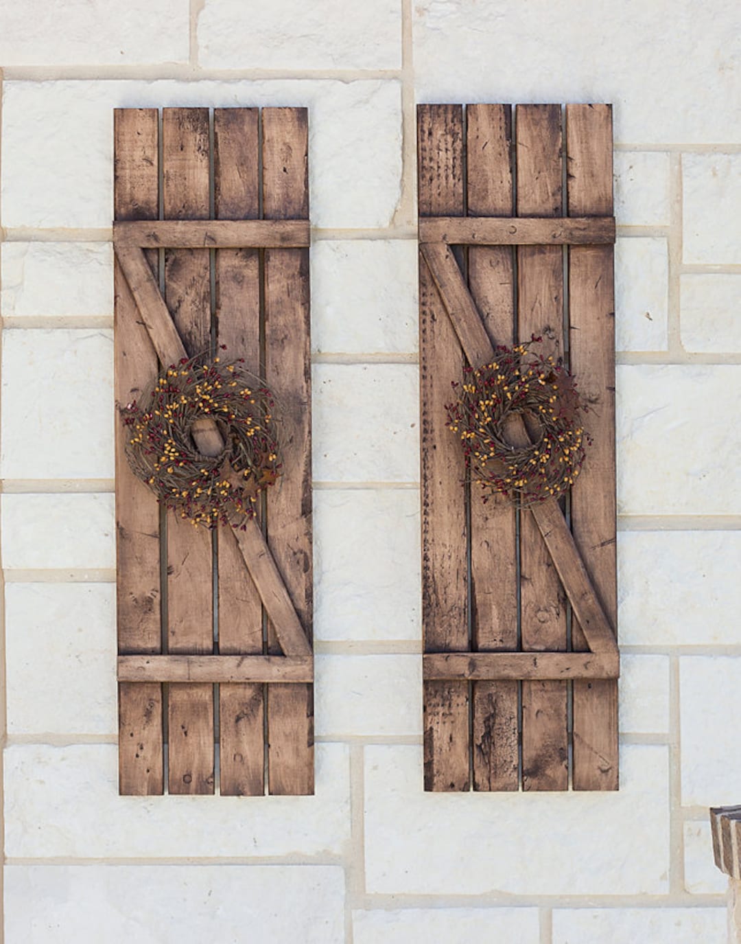 Rustic Shutters - Farmhouse Shutters - Country Shutters - Primitive ...
