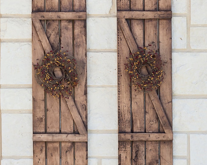 Rustic Shutters - Farmhouse Shutters - Country Shutters - Primitive ...