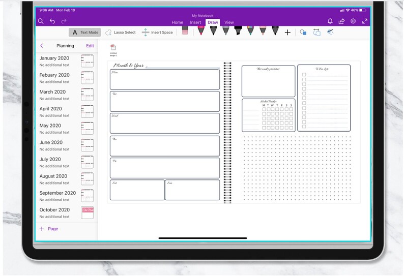 How To Make A Digital Planner In Onenote 2021 OneNote Business 