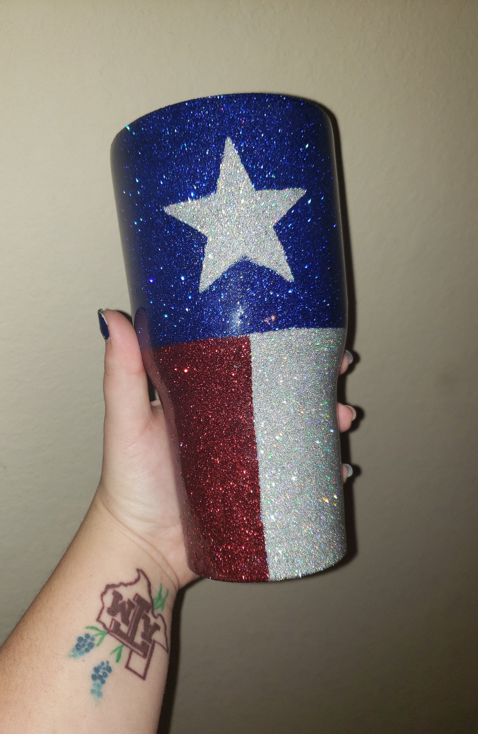 Texas Glitter Tumbler / Custom / Texas Flag | Etsy