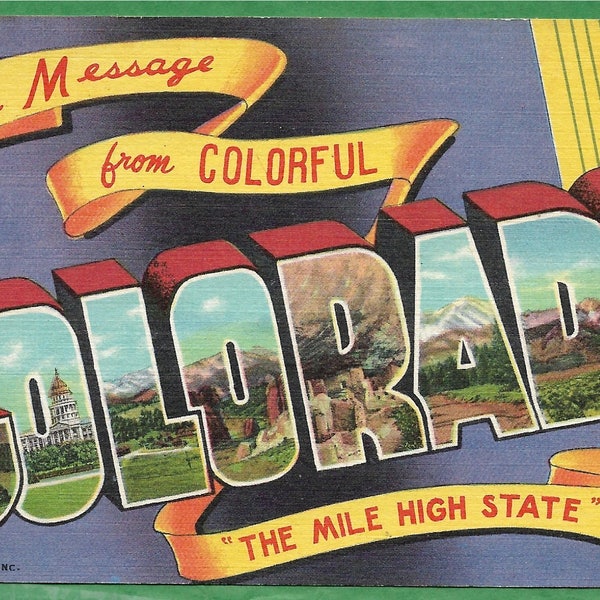 Big Letter Postcards - Etsy