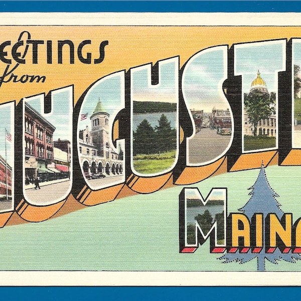 Big Letter Postcards - Etsy