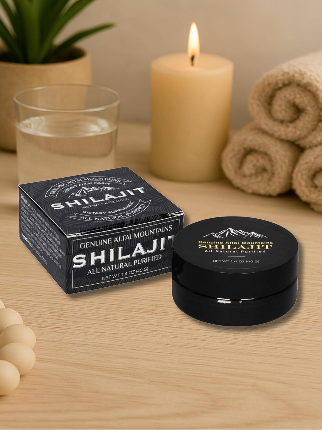 Shilajit Pure Resin, Altai Shilajit With Fulvic Acid, 40g (1.41oz ...
