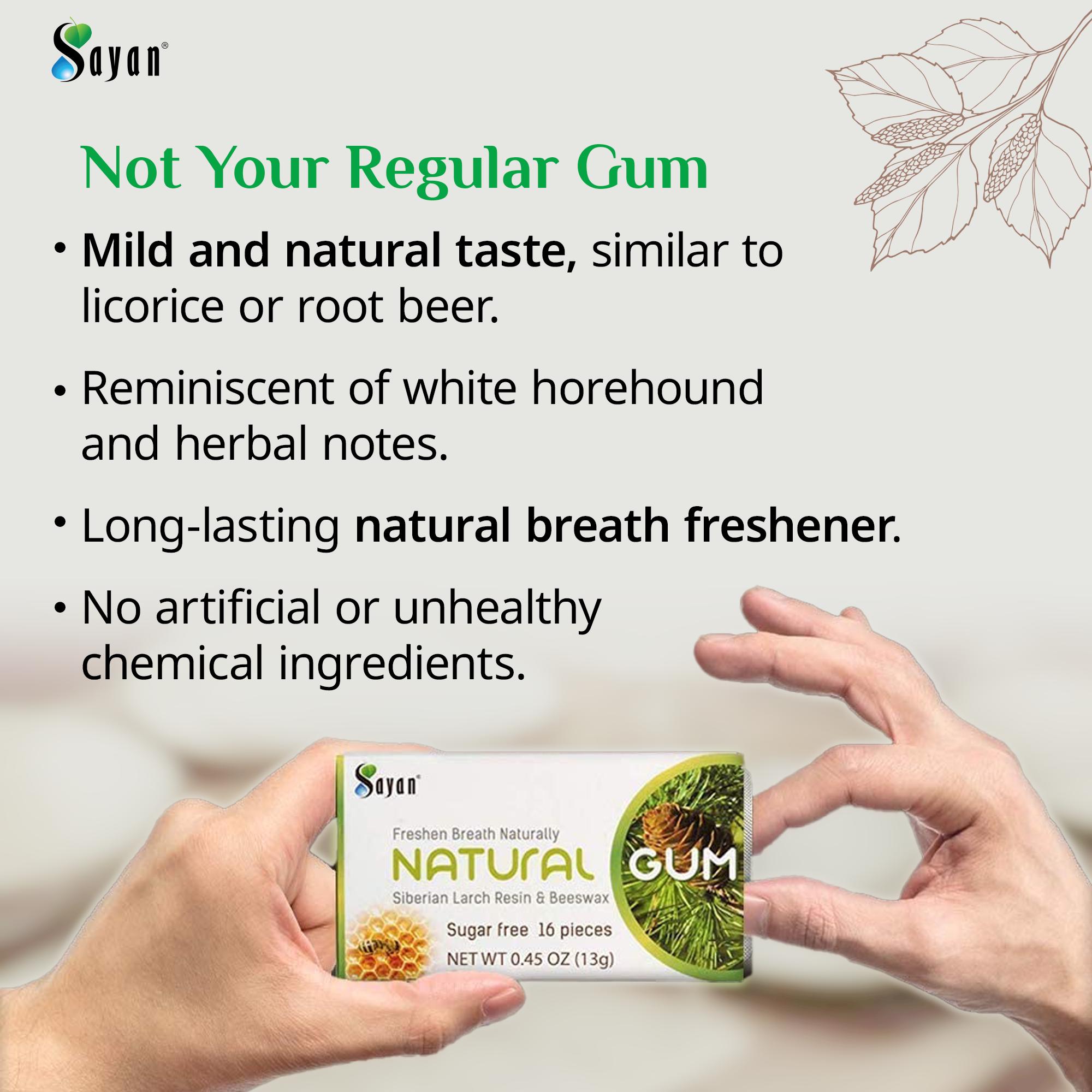 Chewing Gum, Sugar Free Natural Gum With Pine or Larch Tree Resin and ...