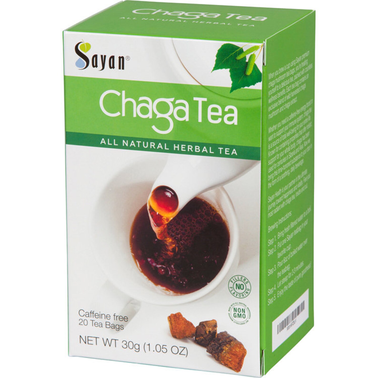 WIld Chaga Mushroom Tea Extract & Powder blend 20 Unbleached | Etsy