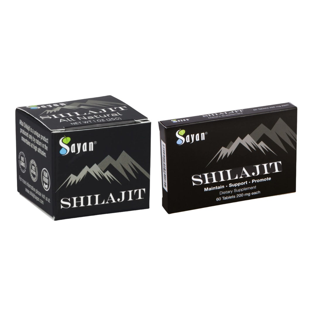 Shilajit Resin and Tablets, Self Care Gift Set, Natural Shilajit Pure ...