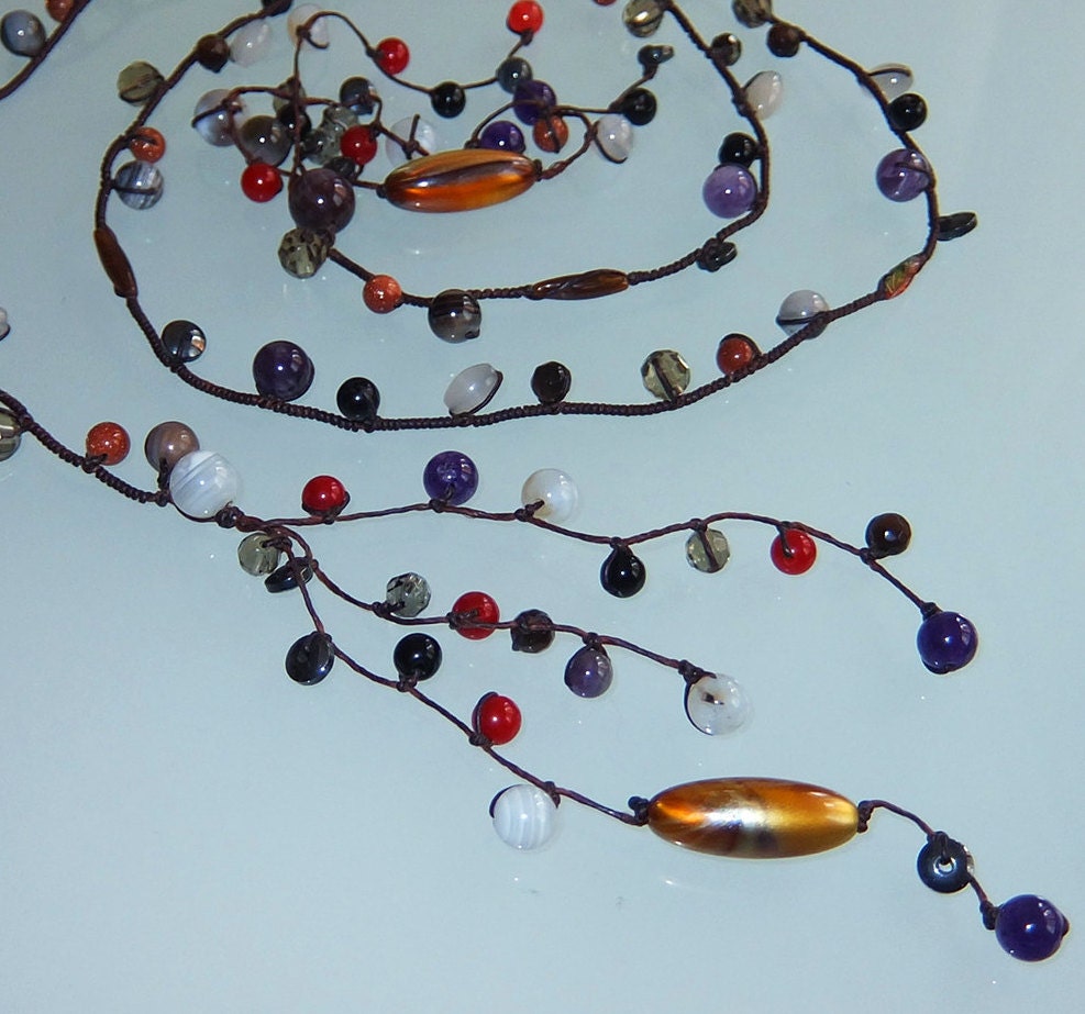 NECKLACE EXTRALONG STRAND Beads - Etsy