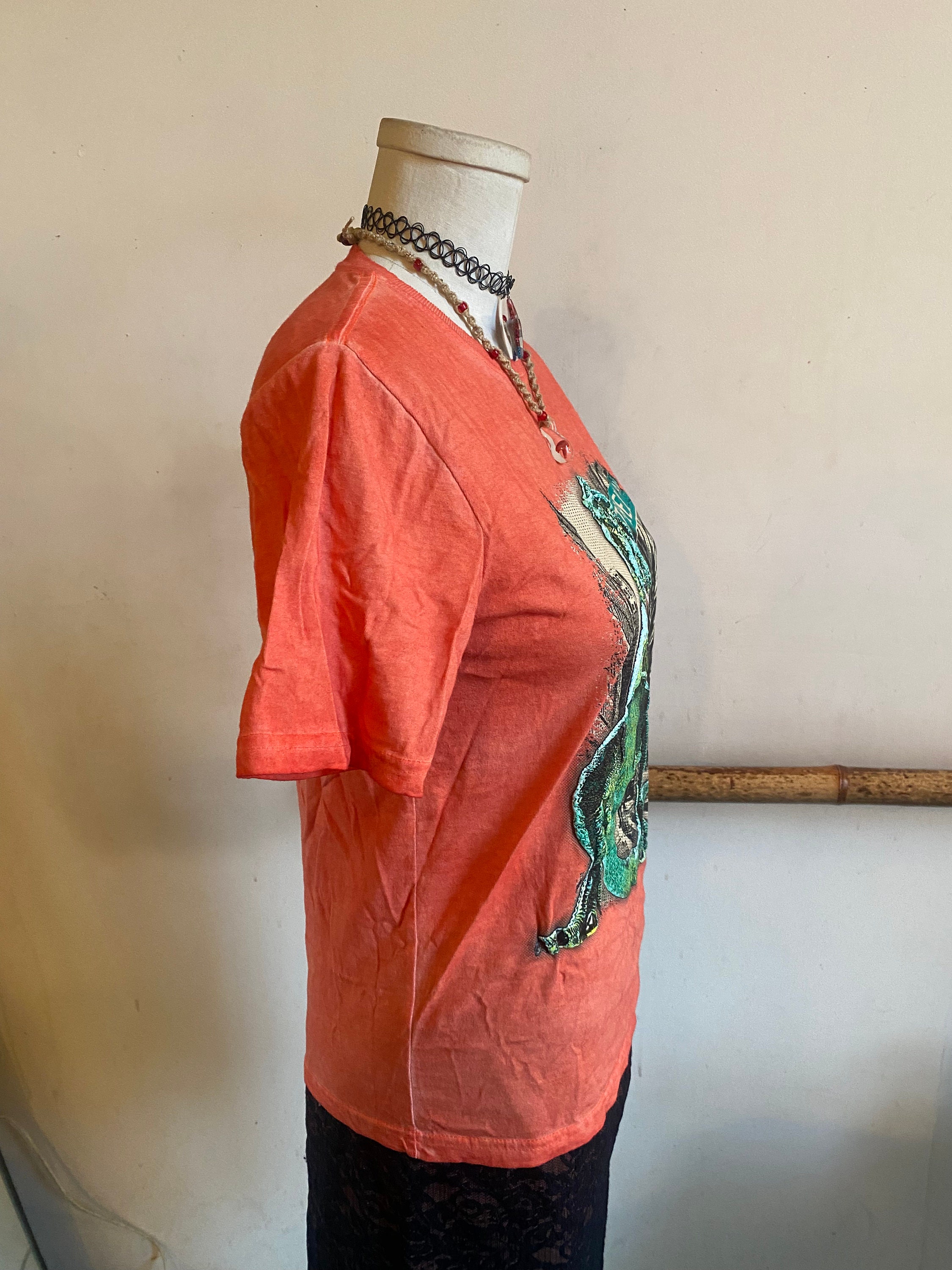 Vintage Orange Y2K T Rex T Shirt Emo Ghost World Kid - Etsy