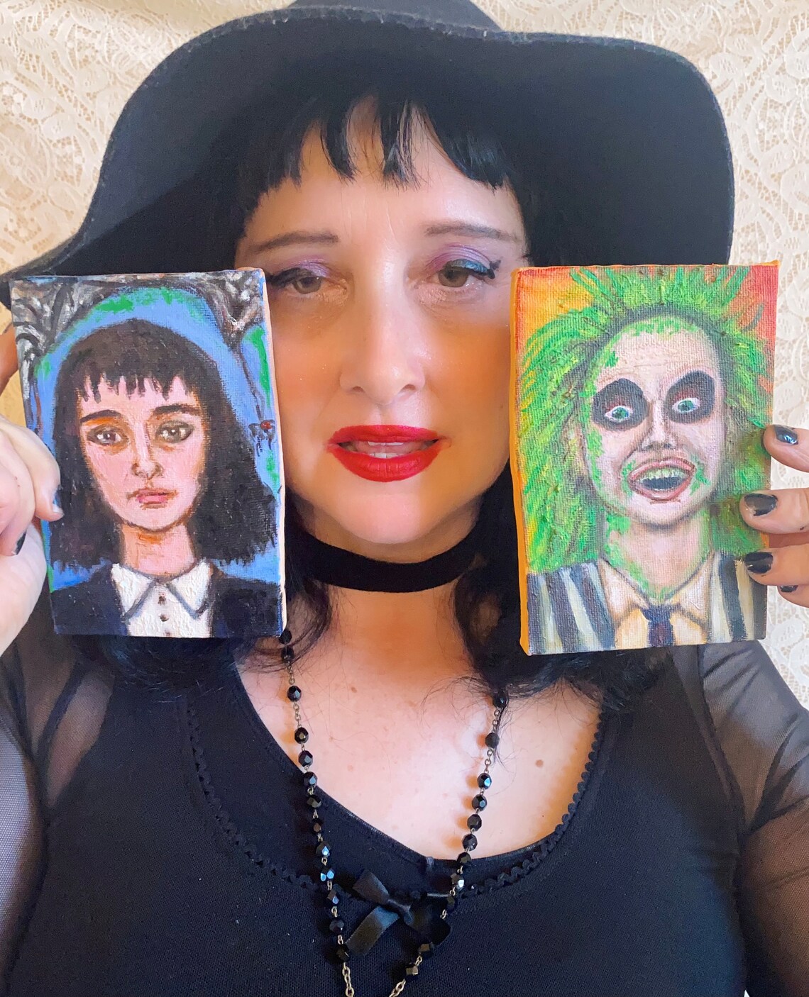 Lydia Deetz Say His Name Hand Painted Mini Portrait - Etsy