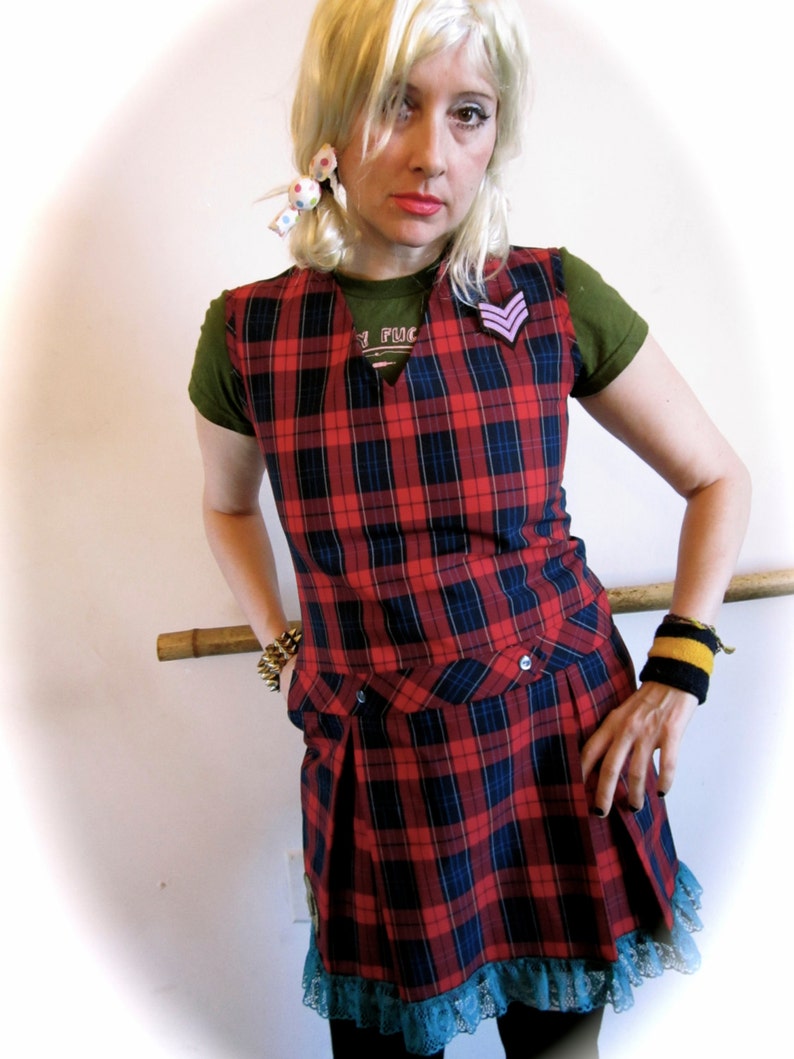 Plaid Punk Rock Riot Grrrl 90s Club Kid Ghost World Inspired School ...