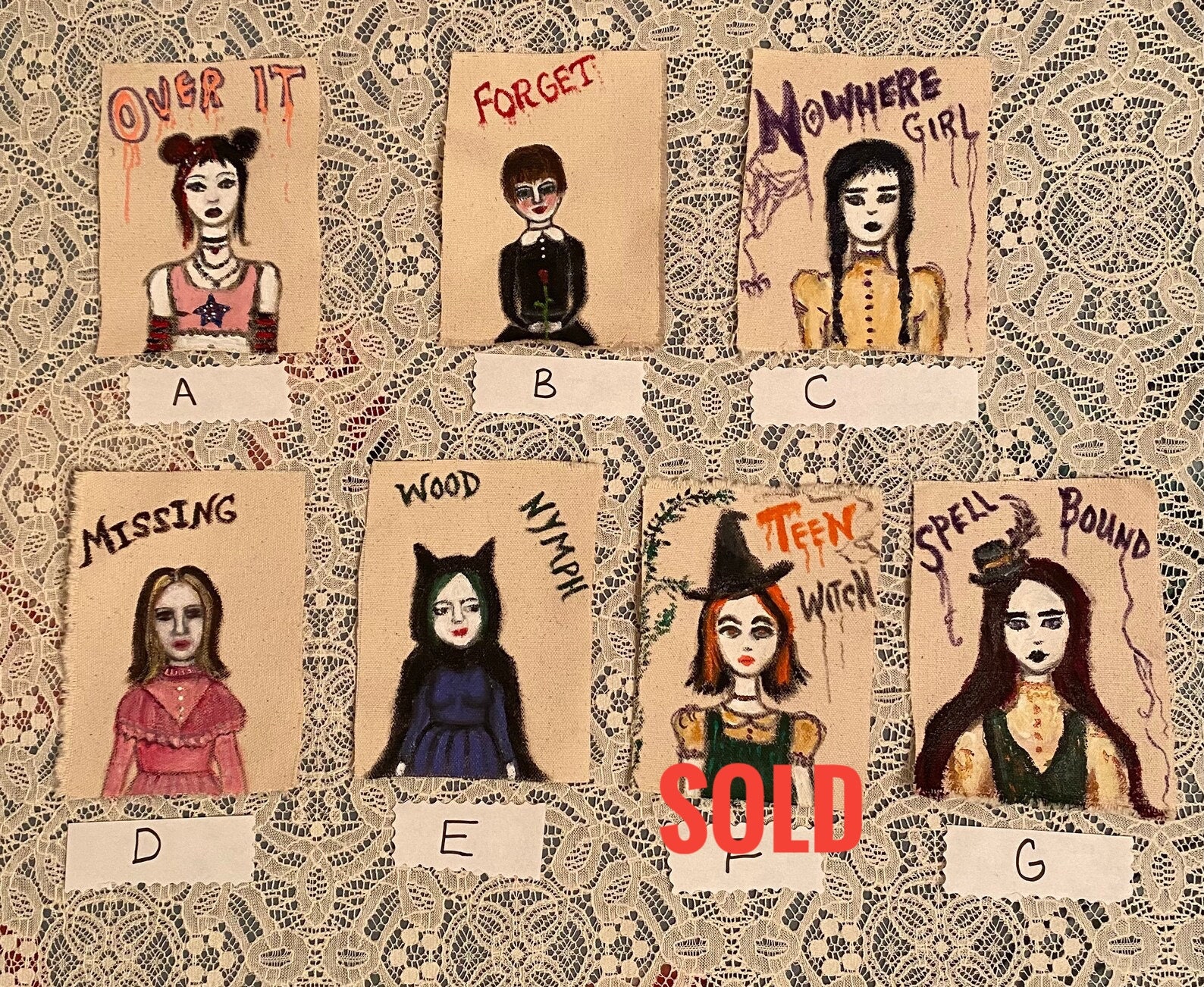 Assorted DIY Punk Goth Emo Hand Painted Patches - Etsy