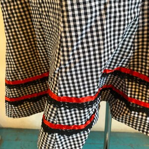 Vintage Morbid Threads Y2K Black and White Gingham Skirt Punk Mall Goth ...
