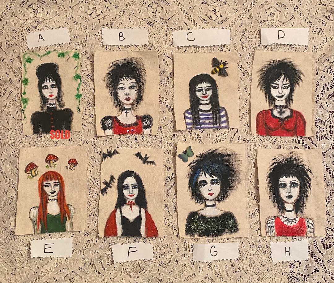 Hand Painted Indie Mall Goth Emo Whimsy DIY Patches - Etsy