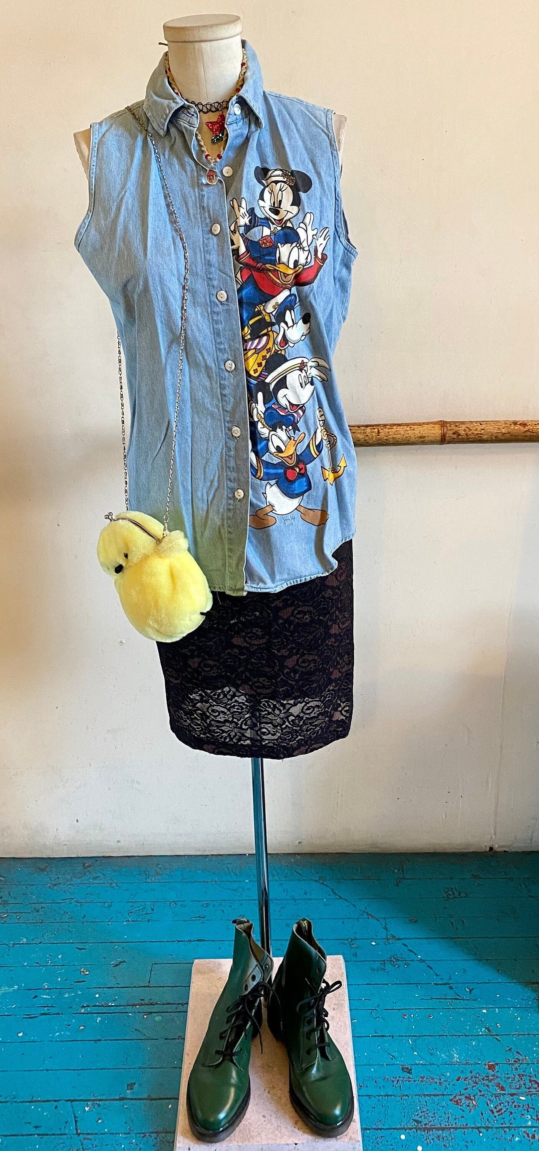 Vintage 1990’s Jerry Leigh Cartoon Characters Mickey Sleeveless Hipster ...