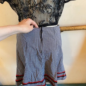 Vintage Morbid Threads Y2K Black and White Gingham Skirt Punk Mall Goth ...