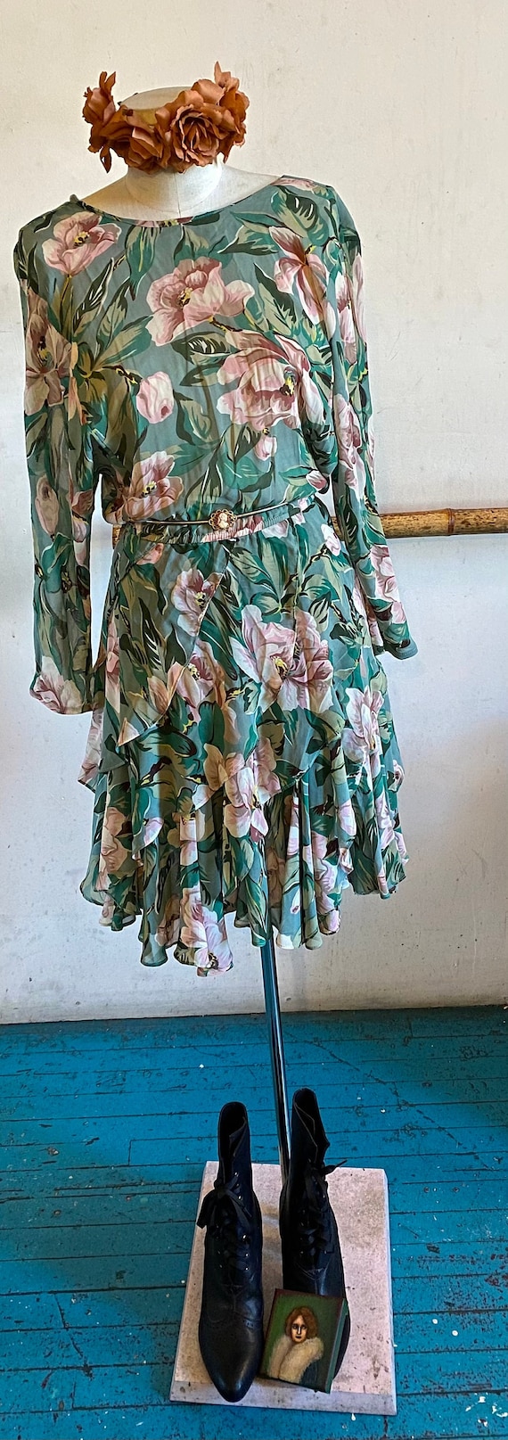 vintage 1980s phoebe floral - Gem