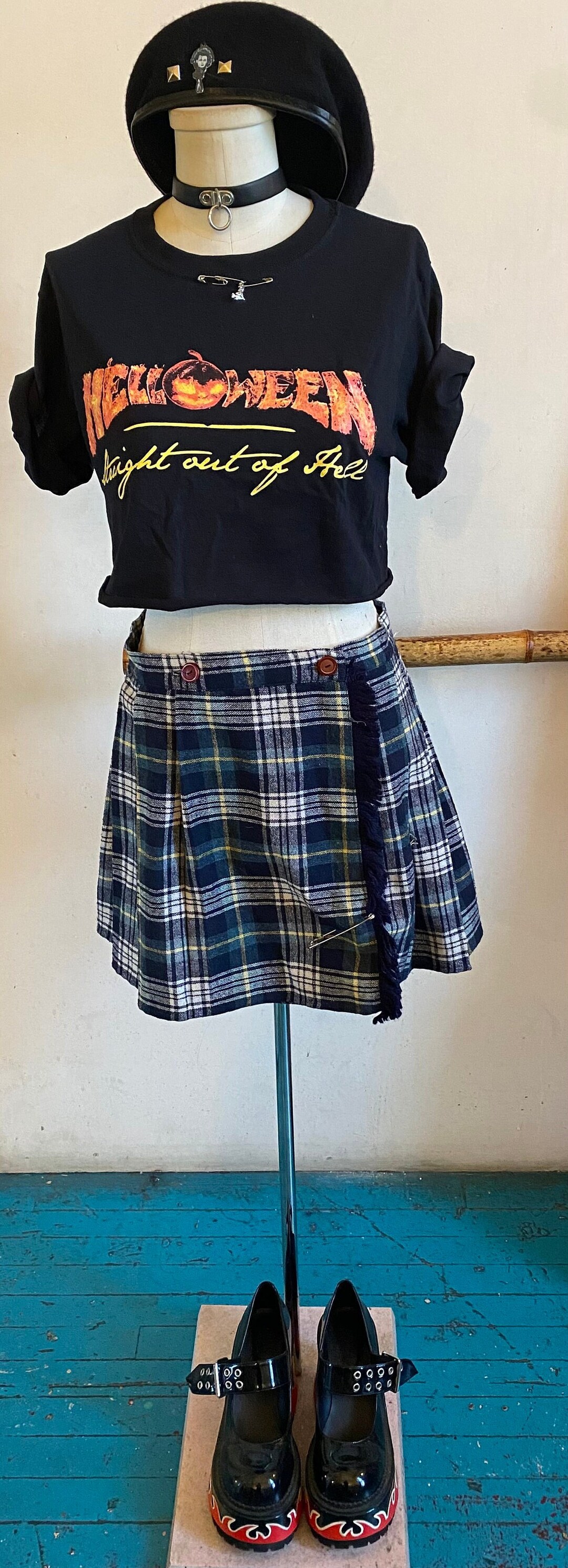 Upcycled Raw Cut Goth Night Out Horror Halloween Helloween Safety ...