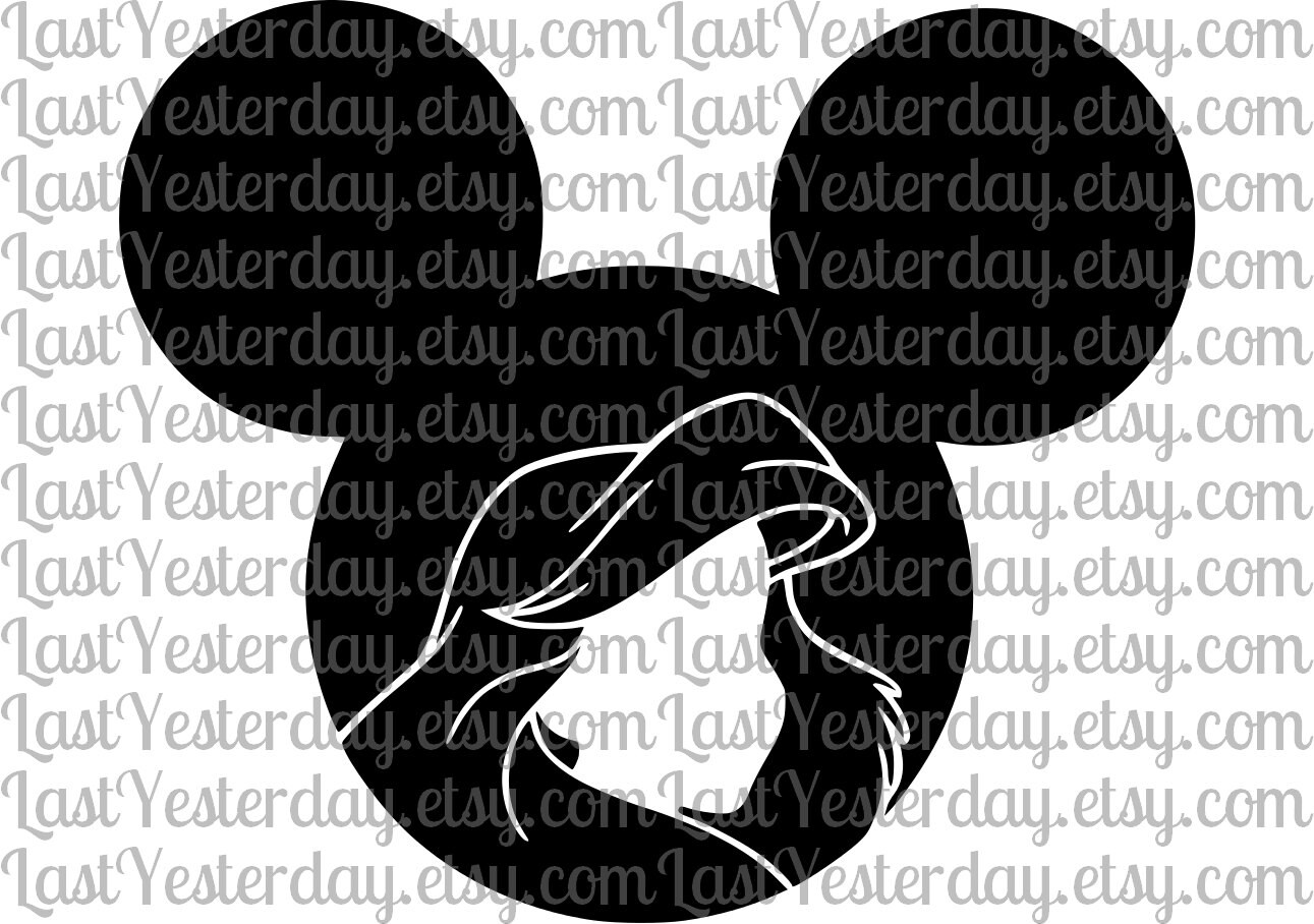 Little Mermaid Ariel Mickey Head DIGITAL DOWNLOAD Svg Dxf Jpg - Etsy Canada