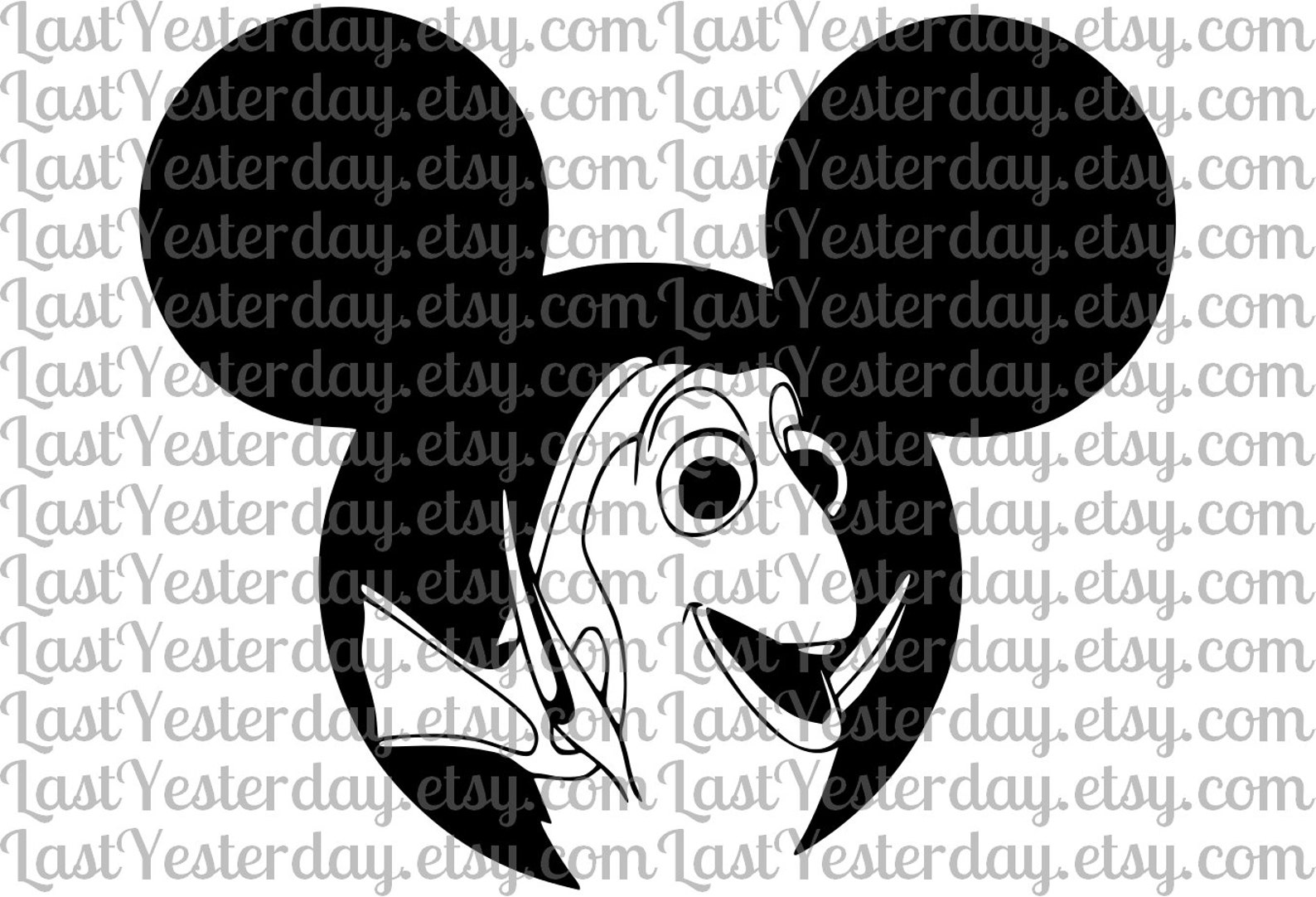 Finding Nemo Dory Mickey Head DIGITAL DOWNLOAD Svg Dxf Jpg Png - Etsy