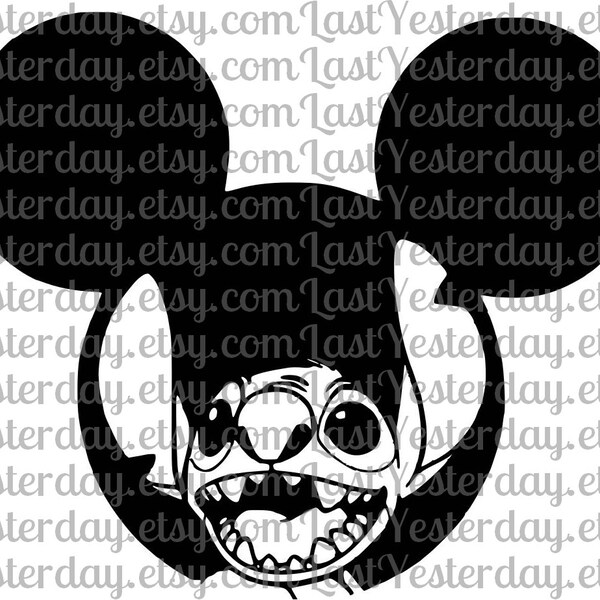 Stitch Head Svg - Etsy