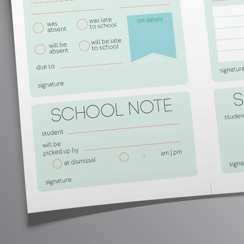 PRINTABLE SCHOOL NOTES - Etsy