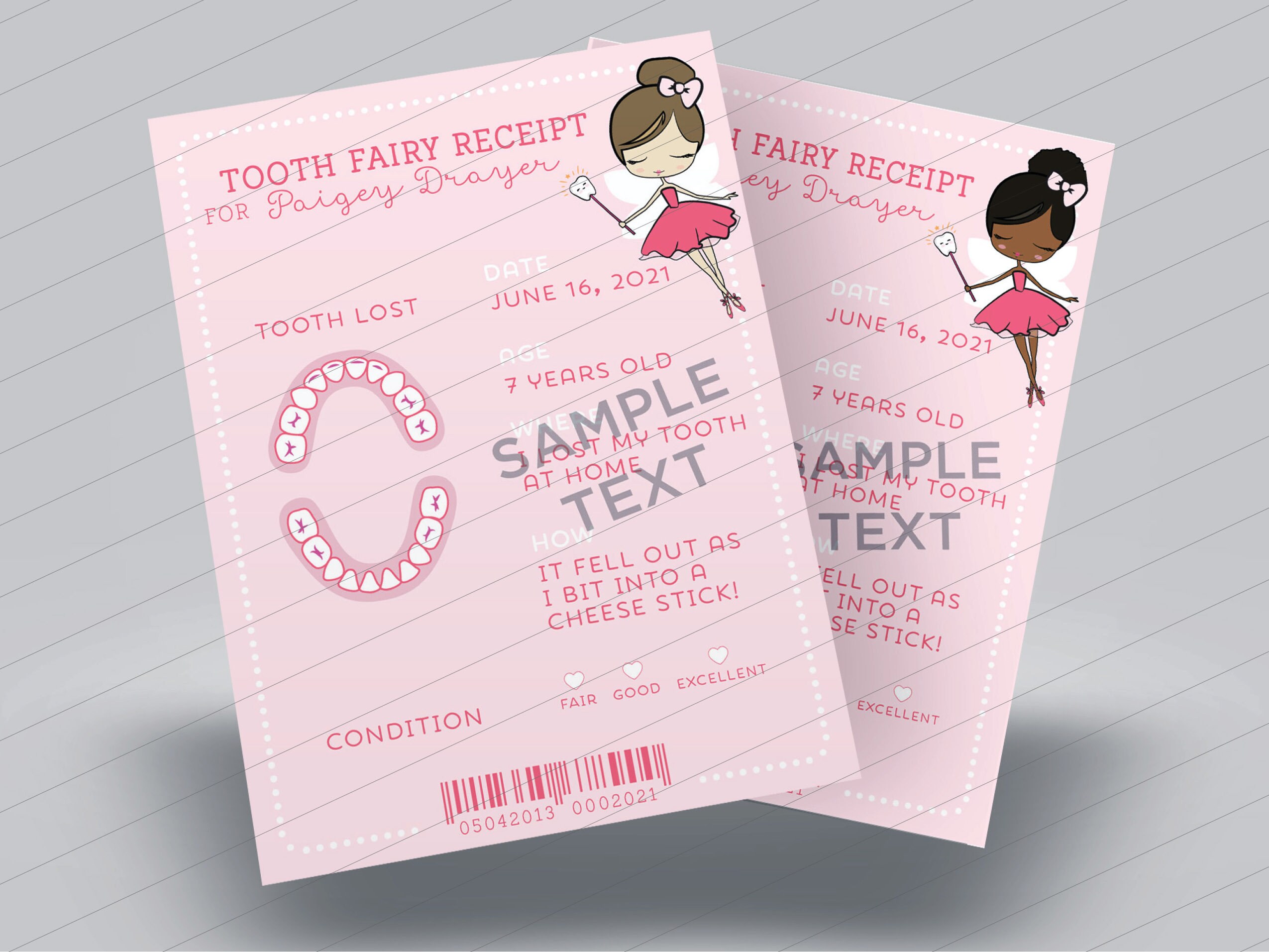 Tooth Fairy Receipts & Door Hanger - Etsy UK