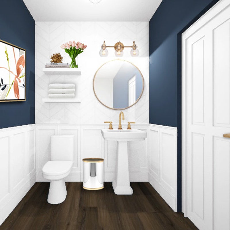 Chevron Bathroom - Etsy