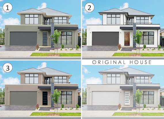 Esquema De Color De Casa De Estuco Moderno Cómo Combinar El Gris En