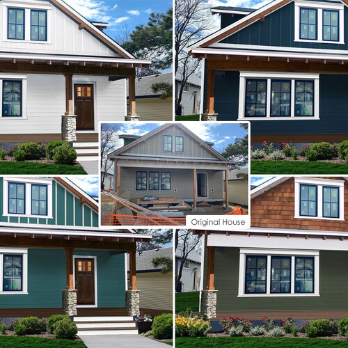4 Color Options Full Exterior House Consultation Exterior - Etsy