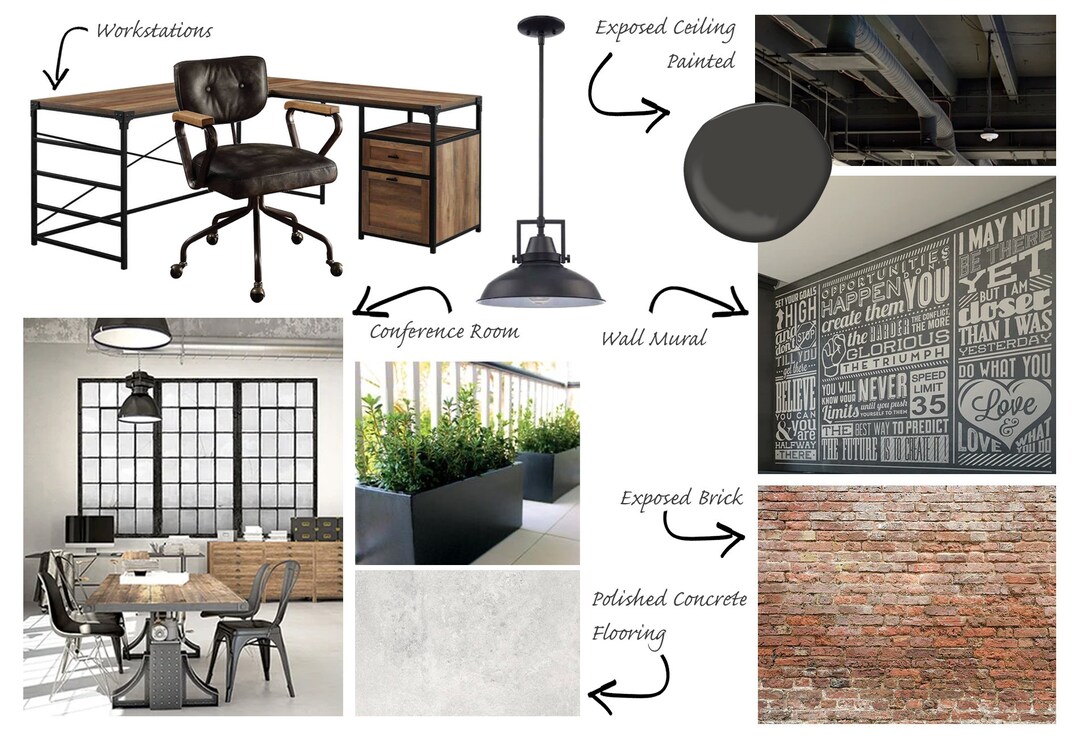 Commercial Office Interior Design Moodboard - Etsy