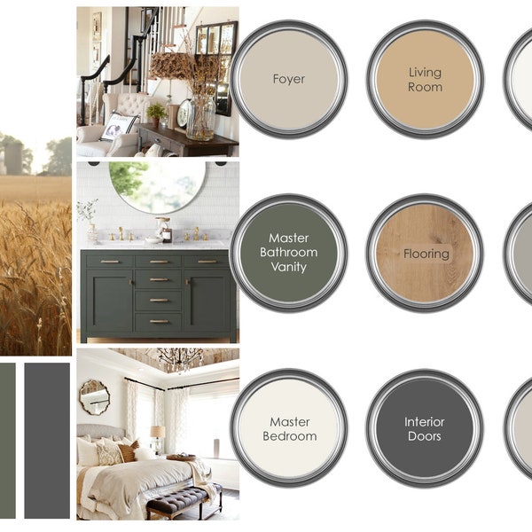 Modern Farmhouse Color Palette - Etsy