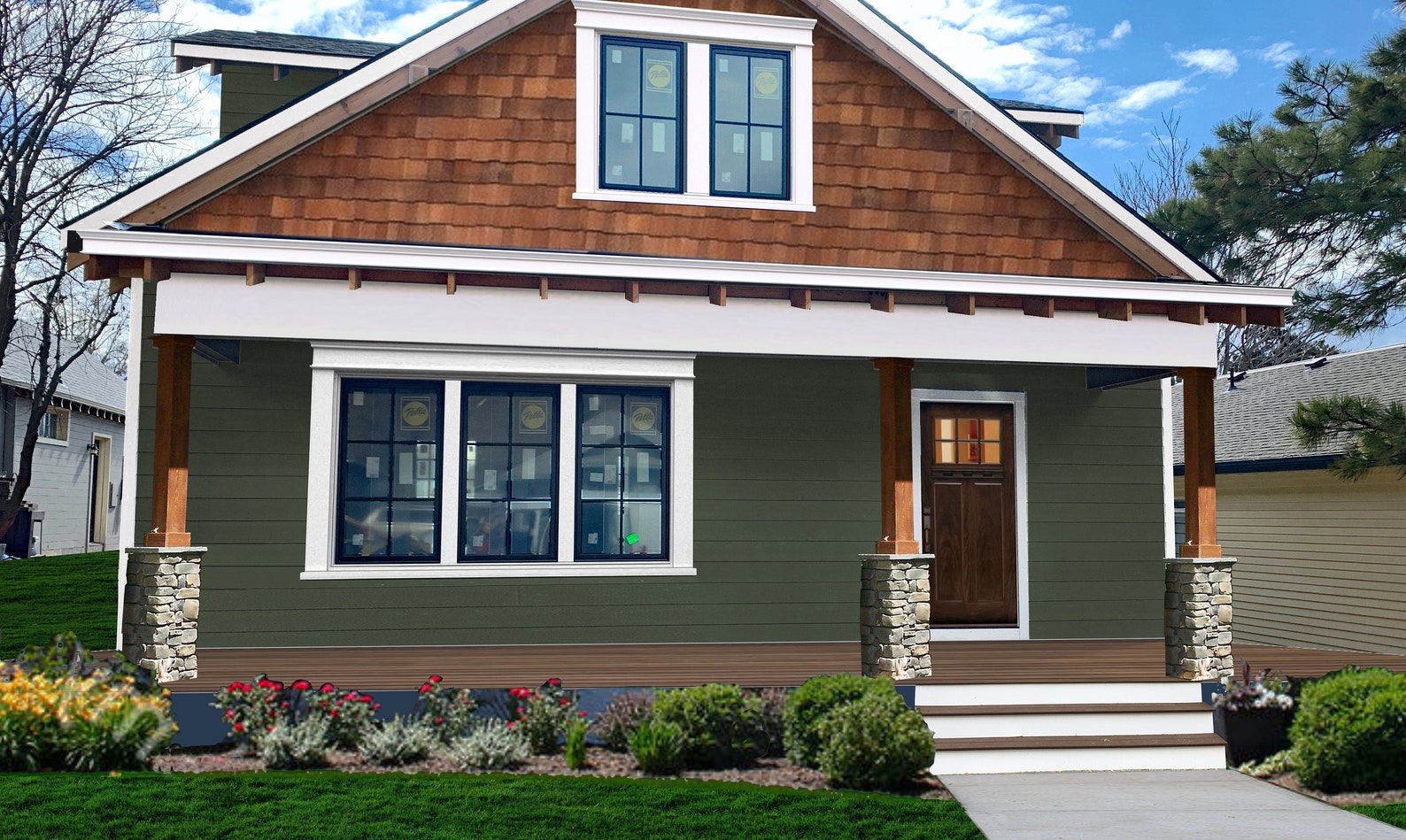 4 Color Options Full Exterior House Consultation Exterior - Etsy