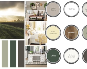Misty Sherwin Williams Whole Home Color Palette Interior - Etsy