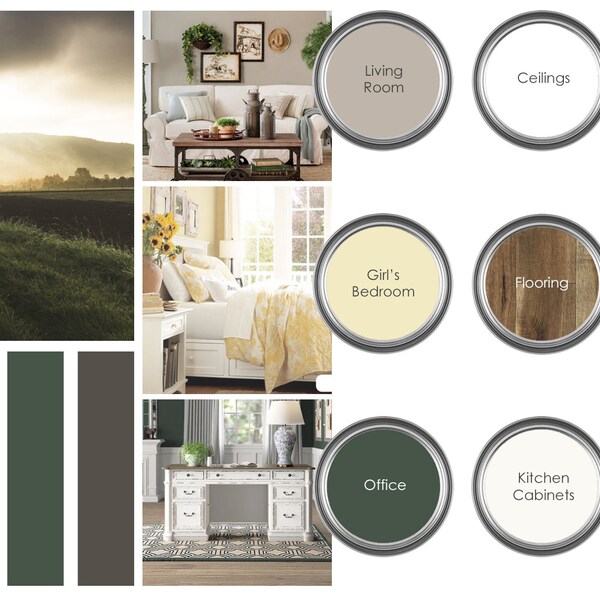 Modern Farmhouse Color Palette - Etsy