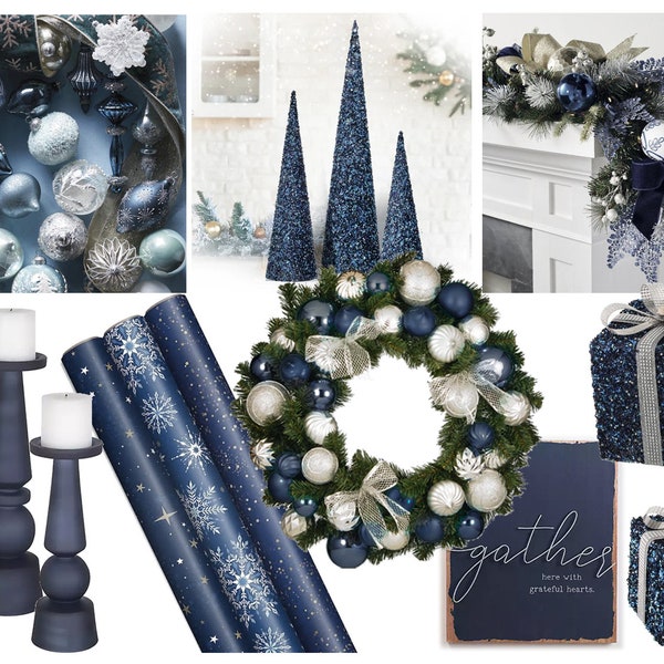 Navy Christmas Decor - Etsy