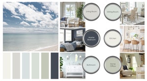 Sherwin Williams Silver Strand Palette, Silver Strand Paint, Coastal ...