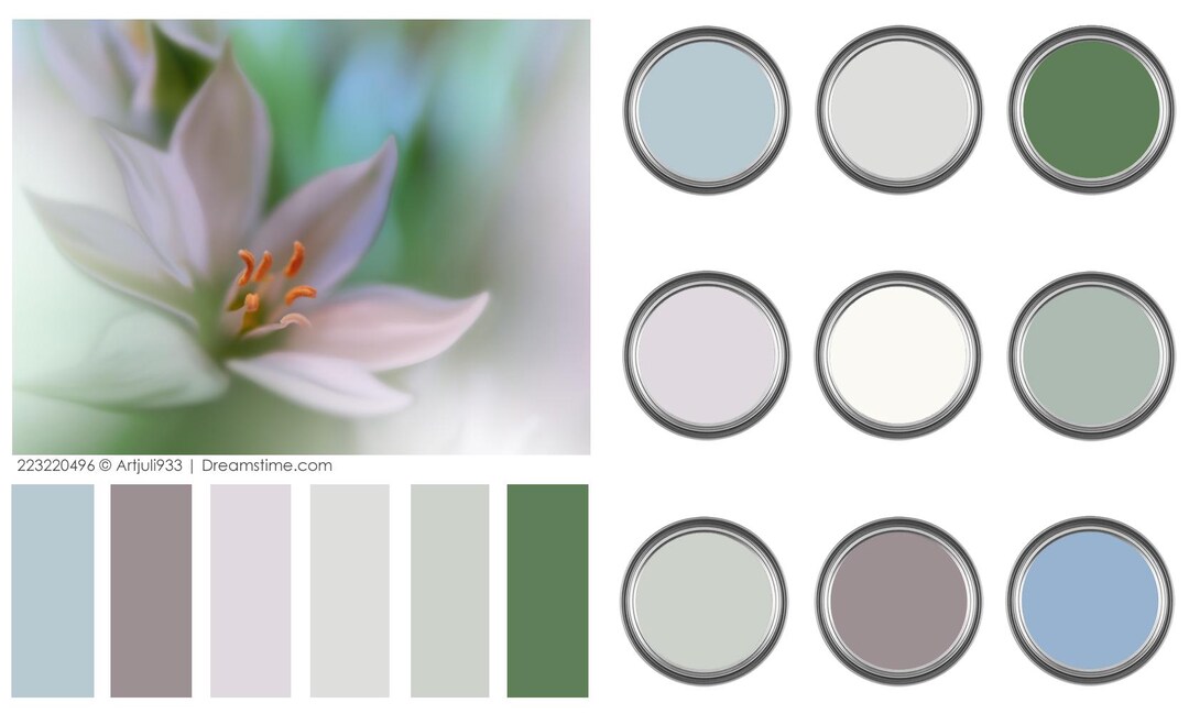 DIGITAL DOWNLOAD Sherwin Williams Prepackaged Paint Palette - Pastel ...