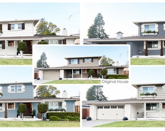 4 Color Options Full Exterior House Consultation Exterior | Etsy