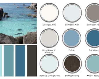 Medium 9 Room Paint Color Consultation Home Paint Color | Etsy