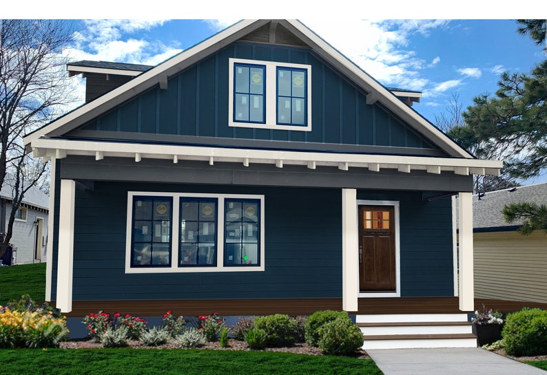 4 Color Options Full Exterior House Consultation Exterior - Etsy