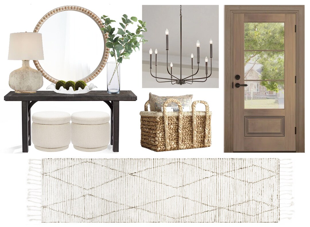 Moodboard - Modern Organic Foyer Moodboard - Online Interior Design ...