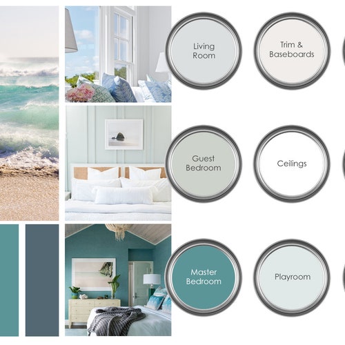 Behr Coastal Paint Colors This Color Palette Includes Behr - Etsy Canada