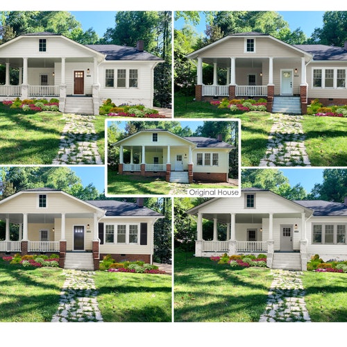 4 Color Options Full Exterior House Consultation Exterior - Etsy