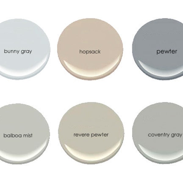 Balboa Mist Color Palette - Etsy